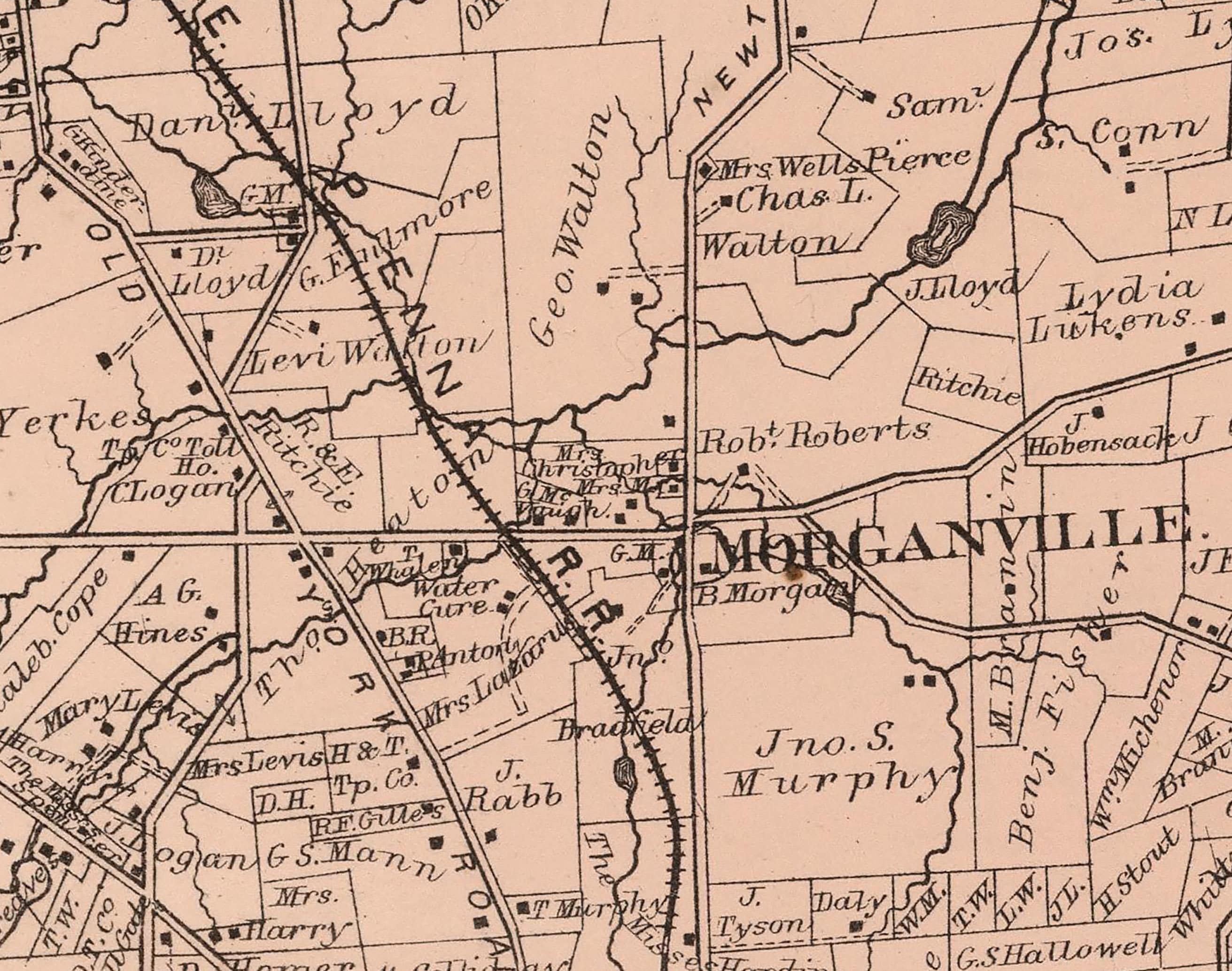 1871 Map of Moreland Township Montgomery County Pennsylvania - Etsy