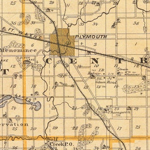 1876 Map of Marshall County Indiana - Etsy