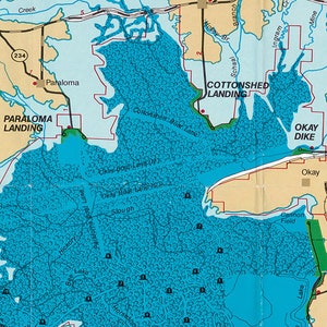 1976 Map of Millwood Lake Arkansas - Etsy
