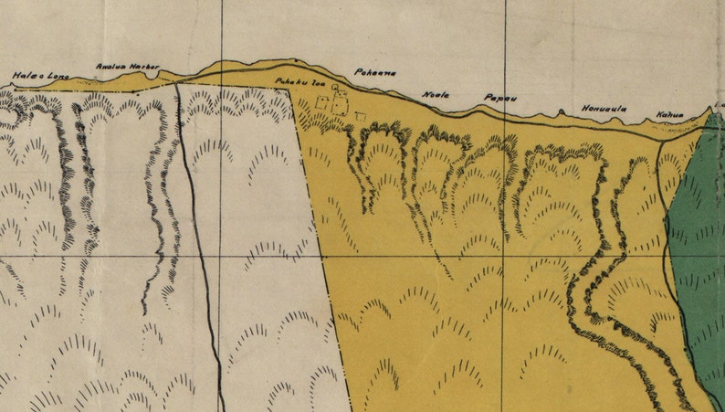 1900 Map of Lanai Hawaii - Etsy