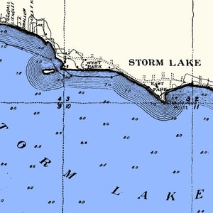 1916 Map of Storm Lake Buena Vista County Iowa - Etsy