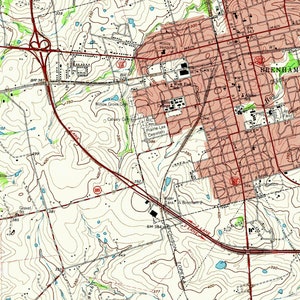1984 Topo Map of Brenham Texas - Etsy