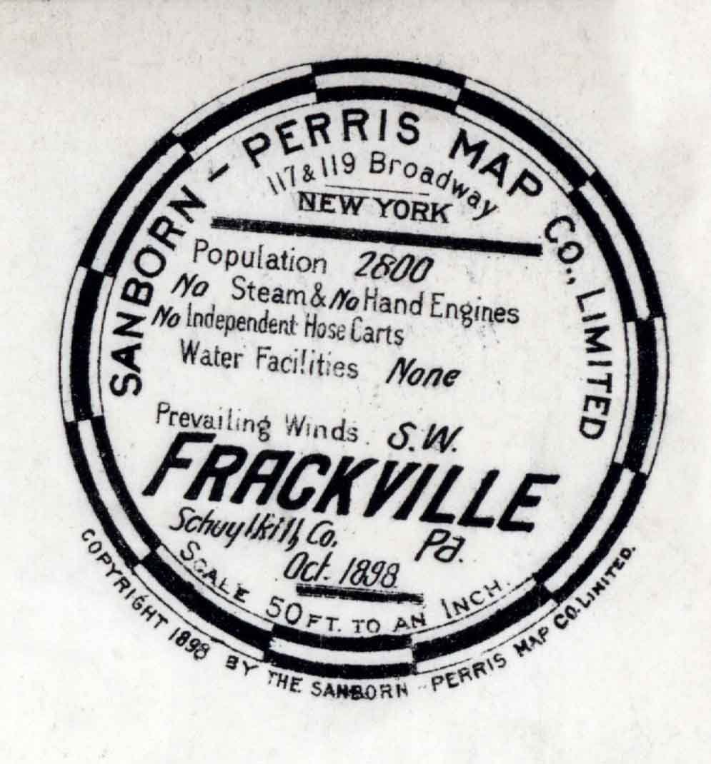 1898 Town Map of Frackville Schuylkill County Pennsylvania - Etsy UK