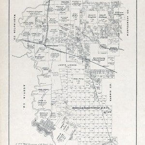 1879 Farm Line Map of Waller County Texas - Etsy