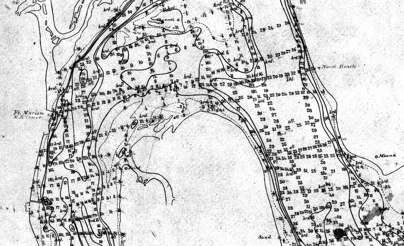 1870 Nautical Map of Saint Augustine Florida Inlet - Etsy