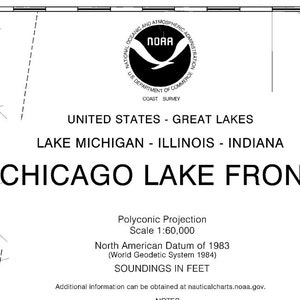 2006 Nautical Map of Chicago Lake Front Lake Michigan - Etsy