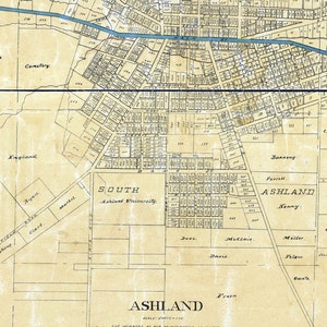 1897 Farm Line Map of Ashland County Ohio Loudenville Ashland ...