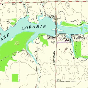 1961 Map of Lake Loramie Ohio Fort Loramie - Etsy