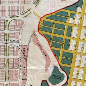 1887 Map of the Town of Little Falls Minnesota - Etsy