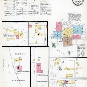 1896 Town Map of Hanover York County Pennsylvania - Etsy