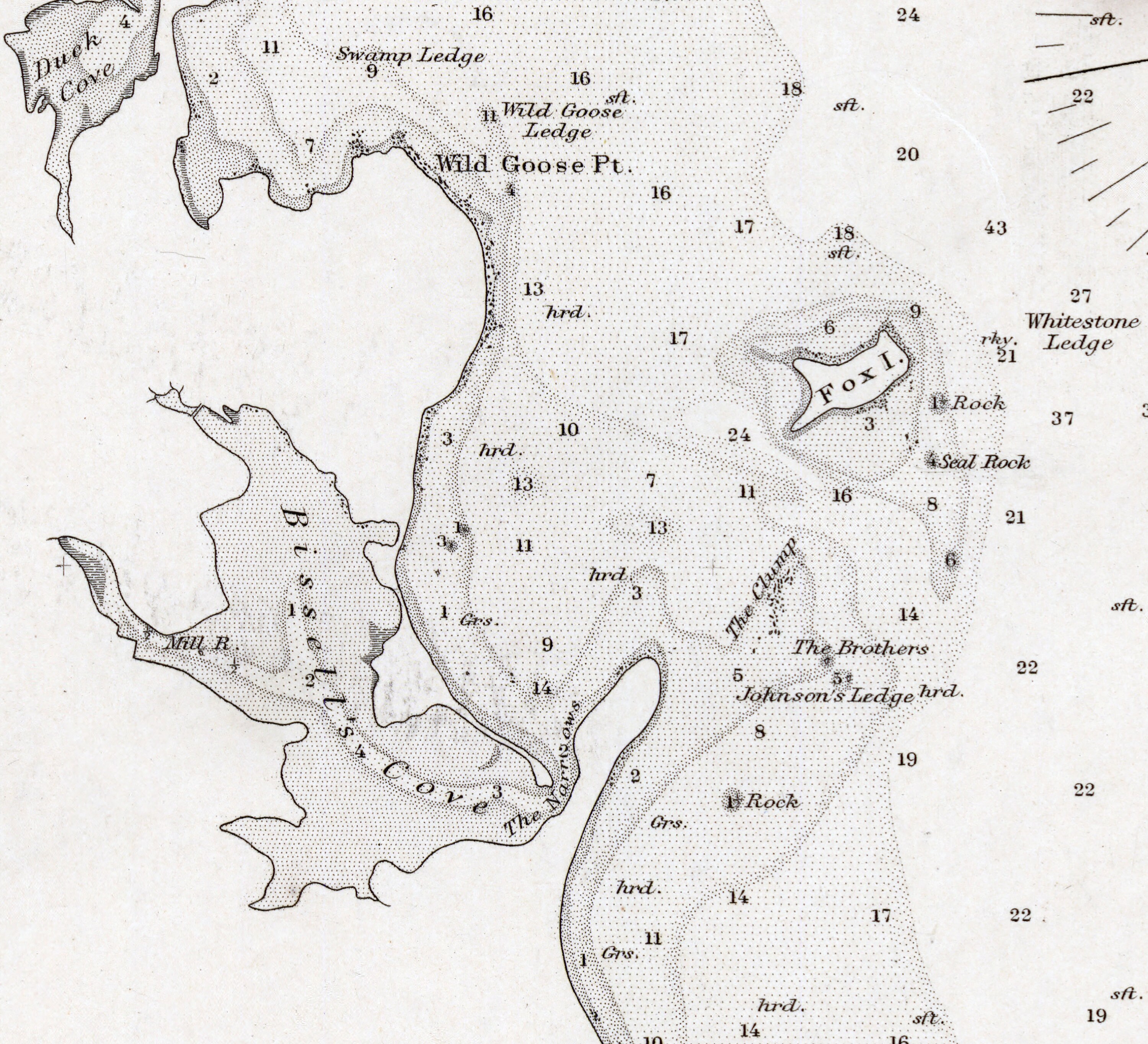 1868 Nautical Chart of Wickford Harbor Rhode Island - Etsy