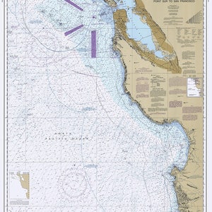 2000 Nautical Map of Point Sur to San Francisco California - Etsy