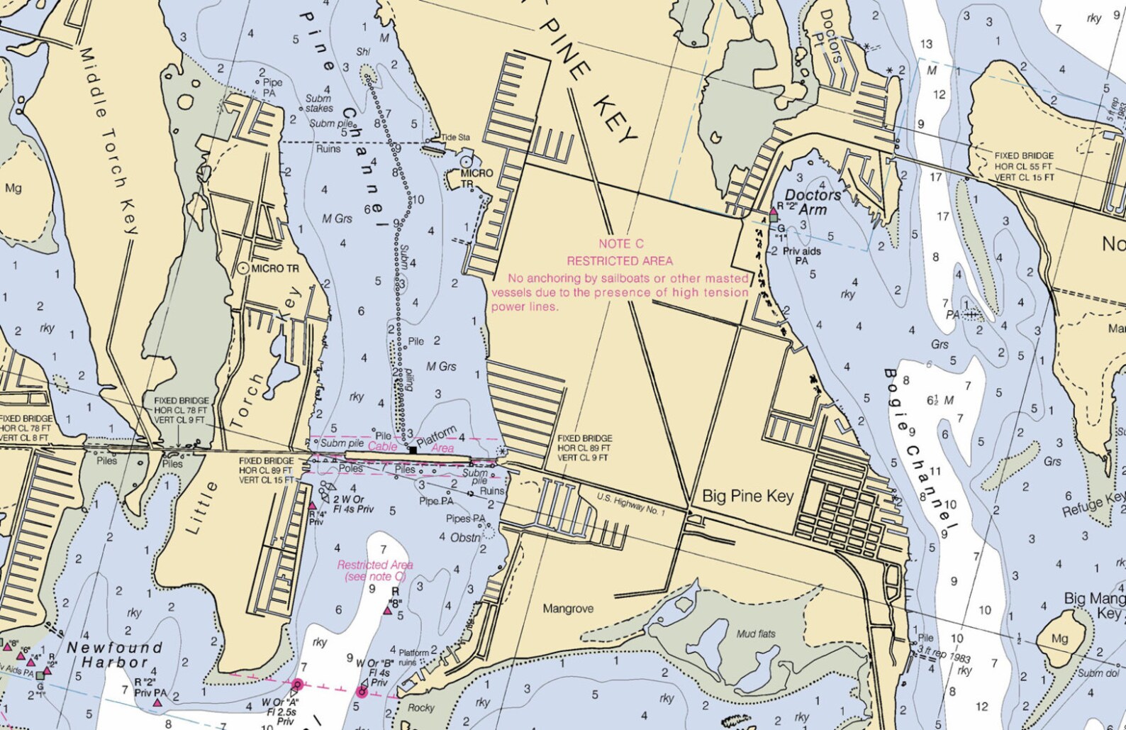 2012 Nautical Map of Bahia Honda Key to Sugarloaf Key Florida - Etsy