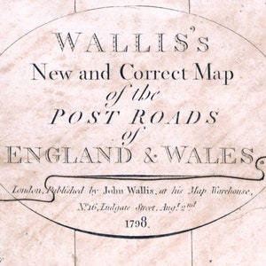 1798 Map of England and Wales - Etsy