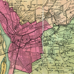 1903 Map of Mercer County New Jersey - Etsy