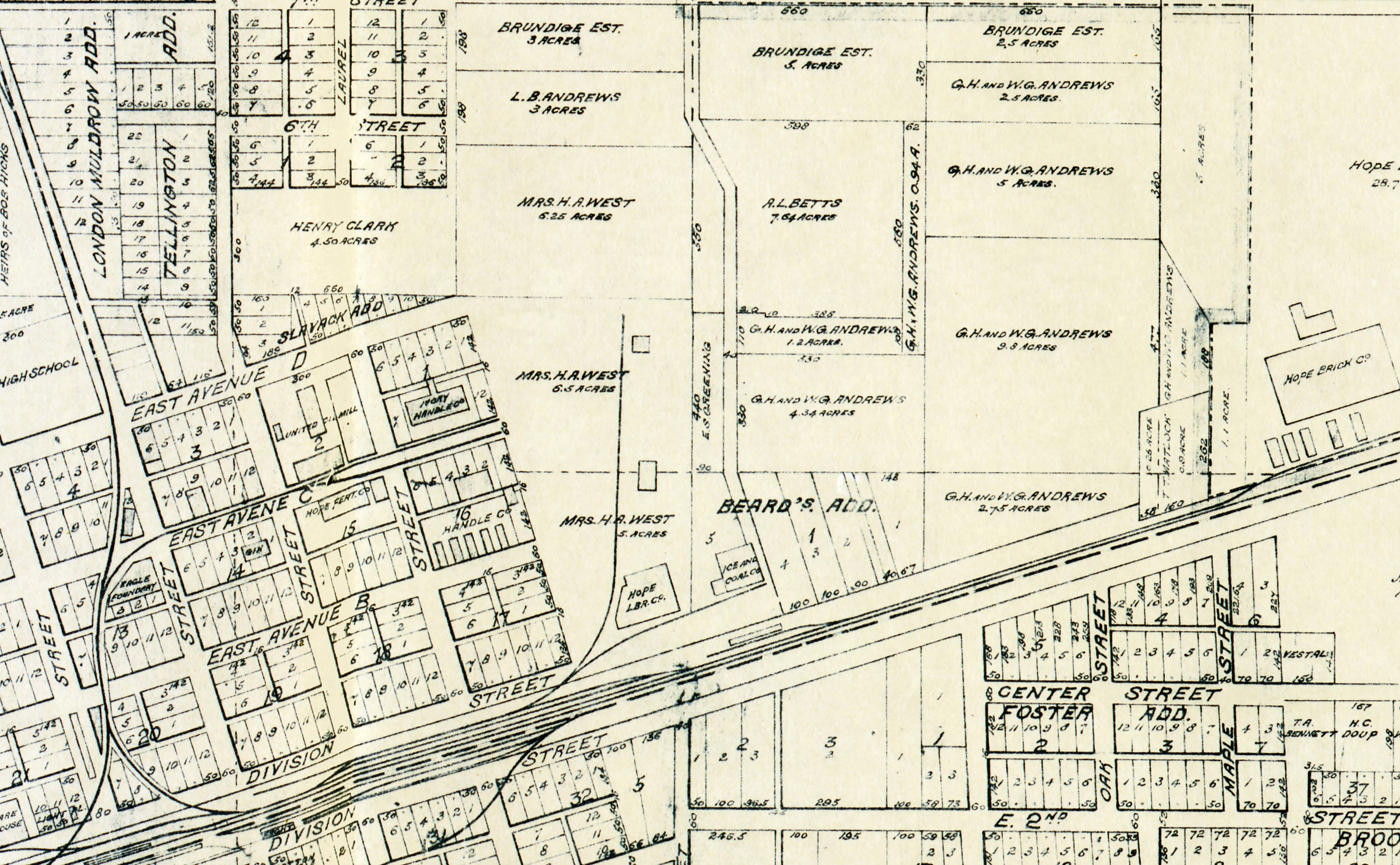 1916 Map of Hope Hempstead County Arkansas - Etsy