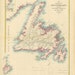 1884 Map of Newfoundland Canada - Etsy