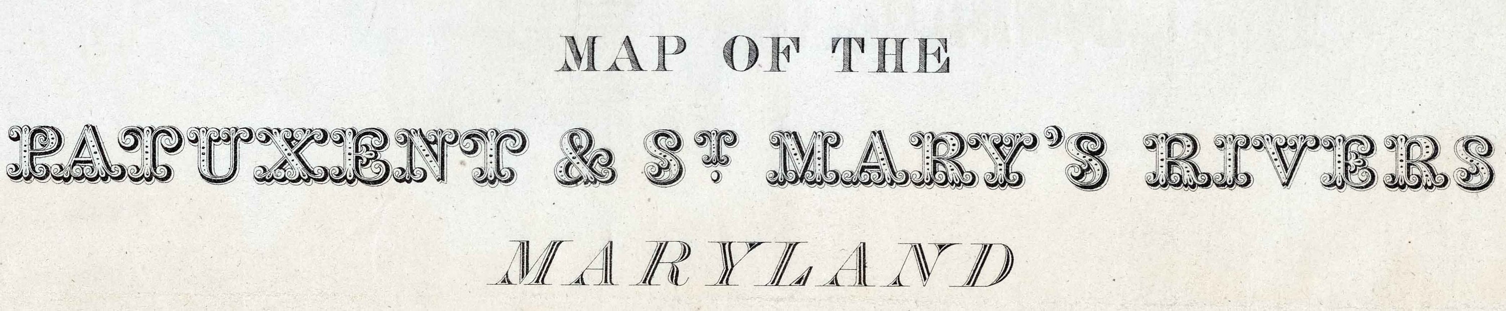 1857 Map of Patuxent & Saint Marys Rivers Maryland - Etsy