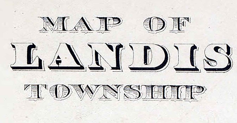 1876 Map of Landis Township Cumberland County New Jersey - Etsy