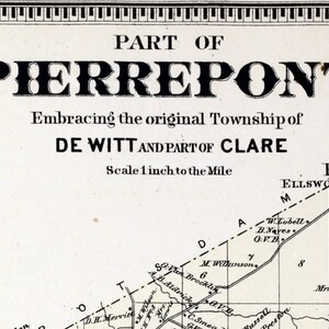 1865 Map of Pierrepont Saint Lawrence County New York - Etsy