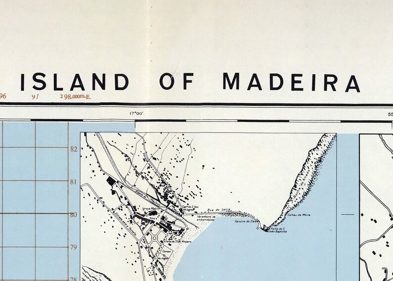 1943 Map of the Island of Madeira - Etsy