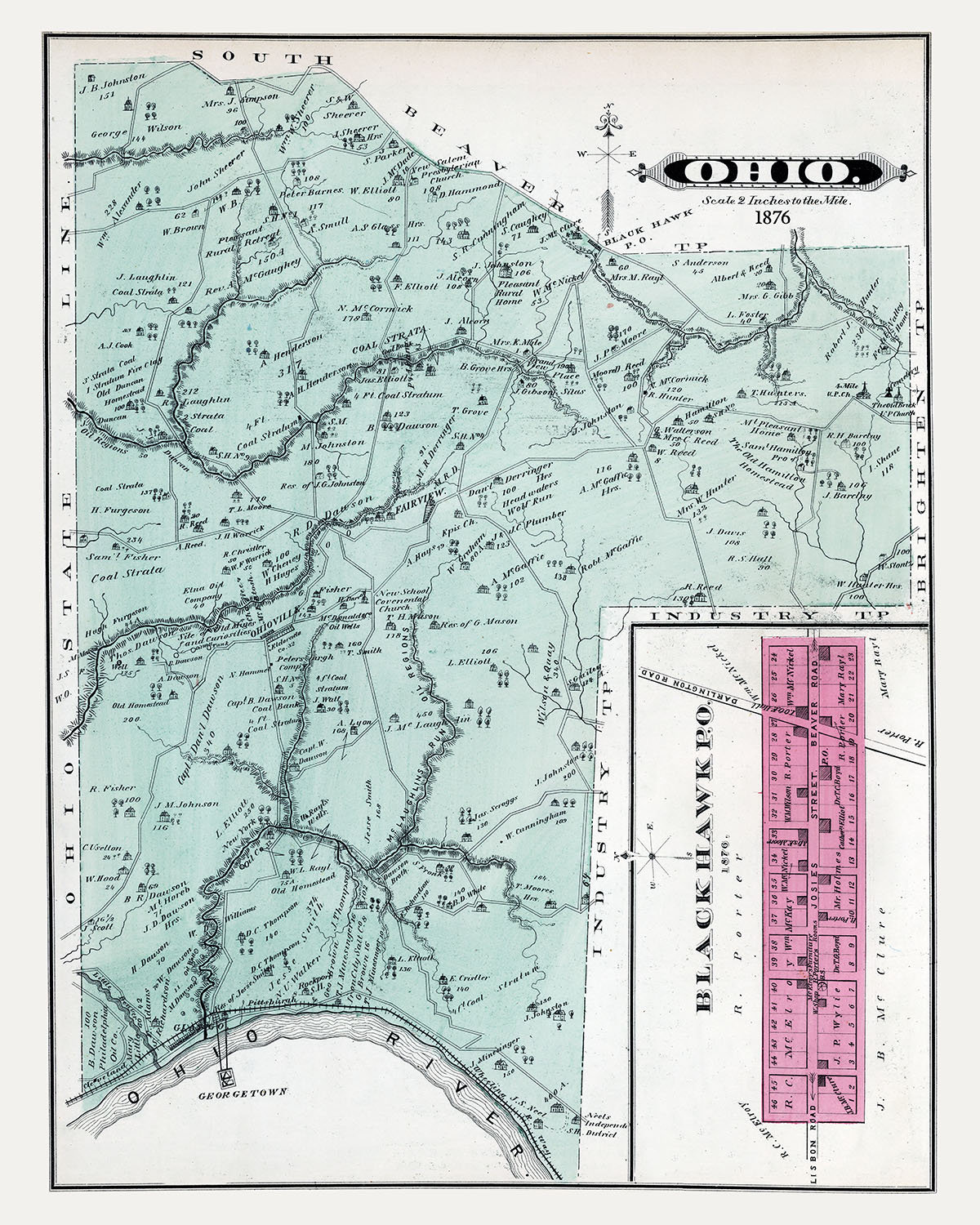 Beaver County Maps With Townships