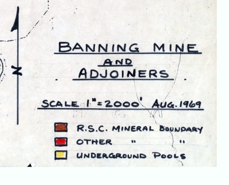 1969 Coal Mine Map of Banning Mine and Adjoiner Mines in Fayette and ...