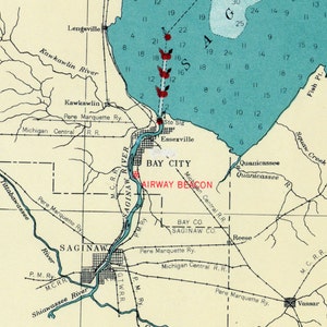 1940 Nautical Map of Lake Huron and Georgian Bay - Etsy