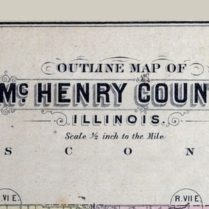 1892 Map of Mchenry County Illinois - Etsy