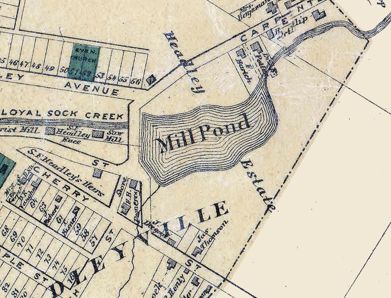 1872 Town Map of Dushore Sullivan County Pennsylvania - Etsy