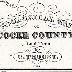 1839 Map of Cocke County Tennessee - Etsy