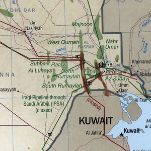 2002 Map of Iraq's Oil and Gas Infrastructure - Etsy
