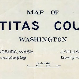 1916 Map of Kittitas County Washington - Etsy