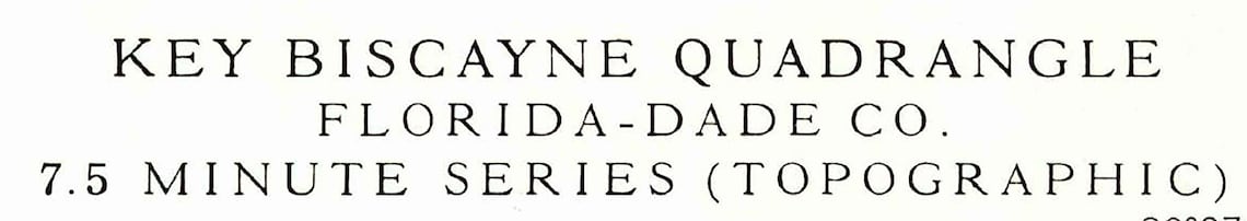 1947 Topo Map of Key Biscayne Florida Quadrangle - Etsy