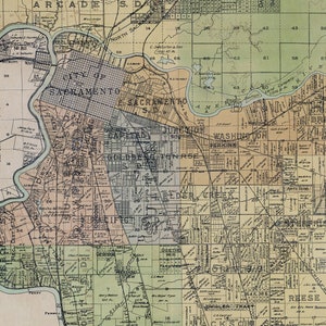 1910 Map of Sacramento County California - Etsy