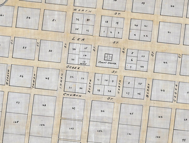 1860 Map of Cleveland Tennessee - Etsy