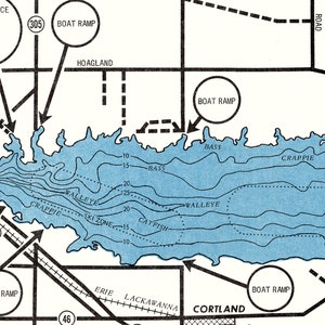 1960 Map of Mosquito Lake Trumbull County Ohio - Etsy