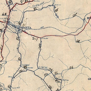 1930 Map of White County Tennessee - Etsy