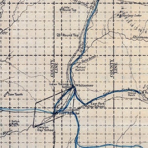 1915 Map of Fort Apache Indian Reservation Arizona - Etsy