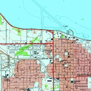 1970 Map of Lake Monroe Sanford Florida - Etsy