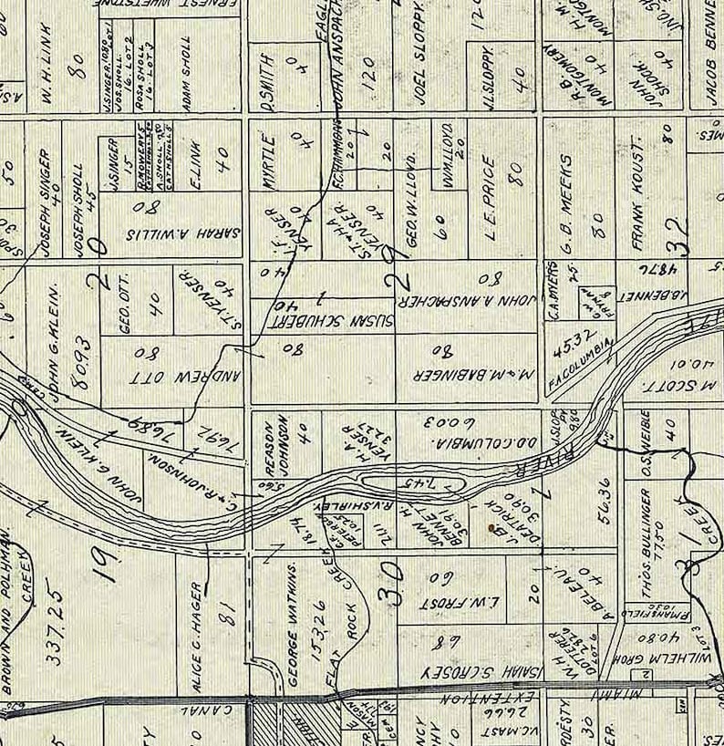 1905 Map of Auglaize Township Paulding County Ohio - Etsy
