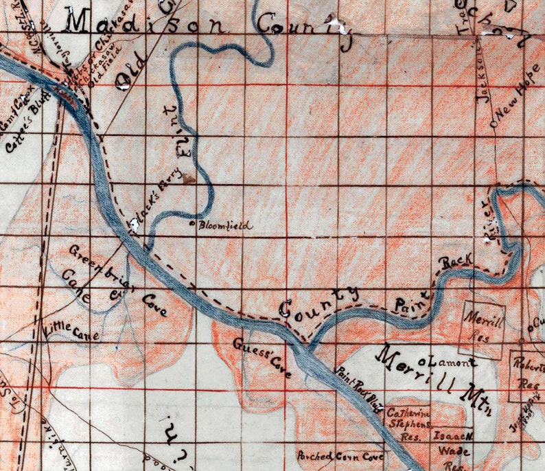 1900 Map of Marshall County Alabama - Etsy