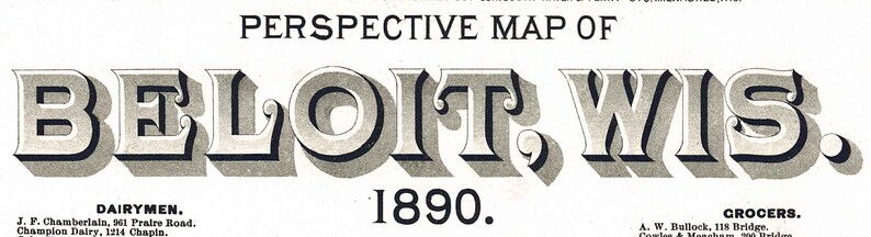 1890 Panoramic Map of Beloit Wisconsin - Etsy