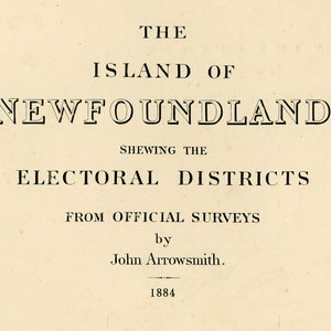 1884 Map of Newfoundland Canada - Etsy