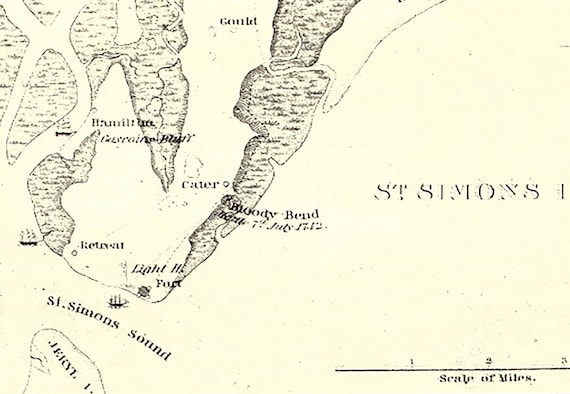 Mapa De La Isla De Saint Simons