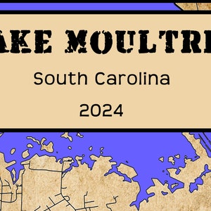 2024 Map of Lake Moultrie South Carolina - Etsy