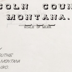 1910 Map of Lincoln County Montana - Etsy