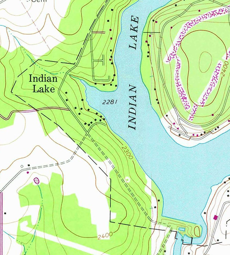 1971 Map of Indian Lake Somerset County Pennsylvania | Etsy
