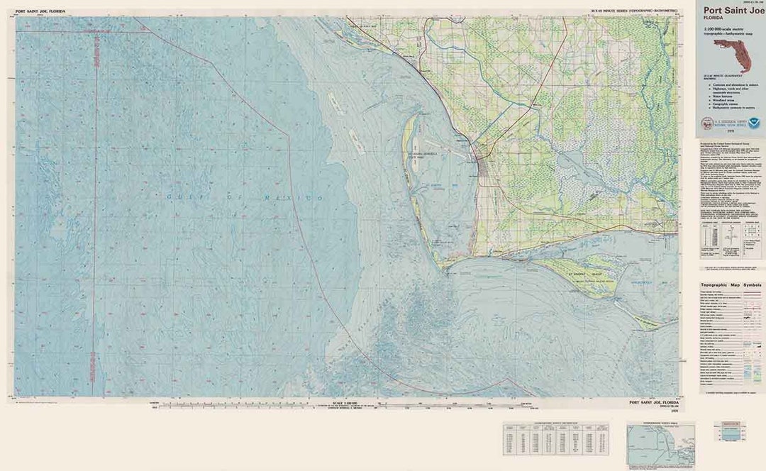 1978 Nautical Map of Port Saint Joe Florida - Etsy