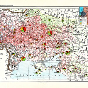 1939 Landkarte der Ukraine WW2 - Etsy.de